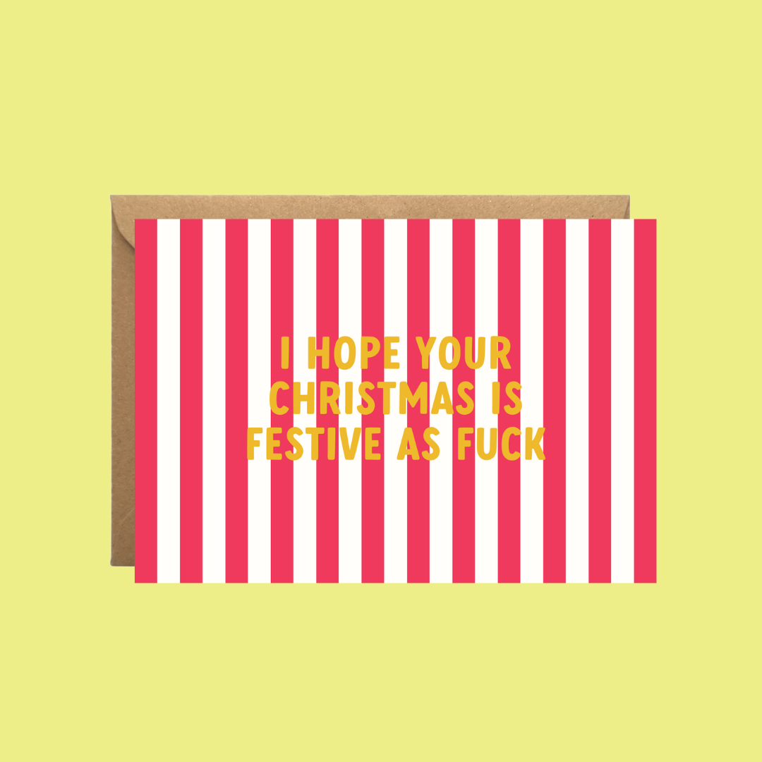 Festive AF Gold Foil Christmas Card | Short Stuff